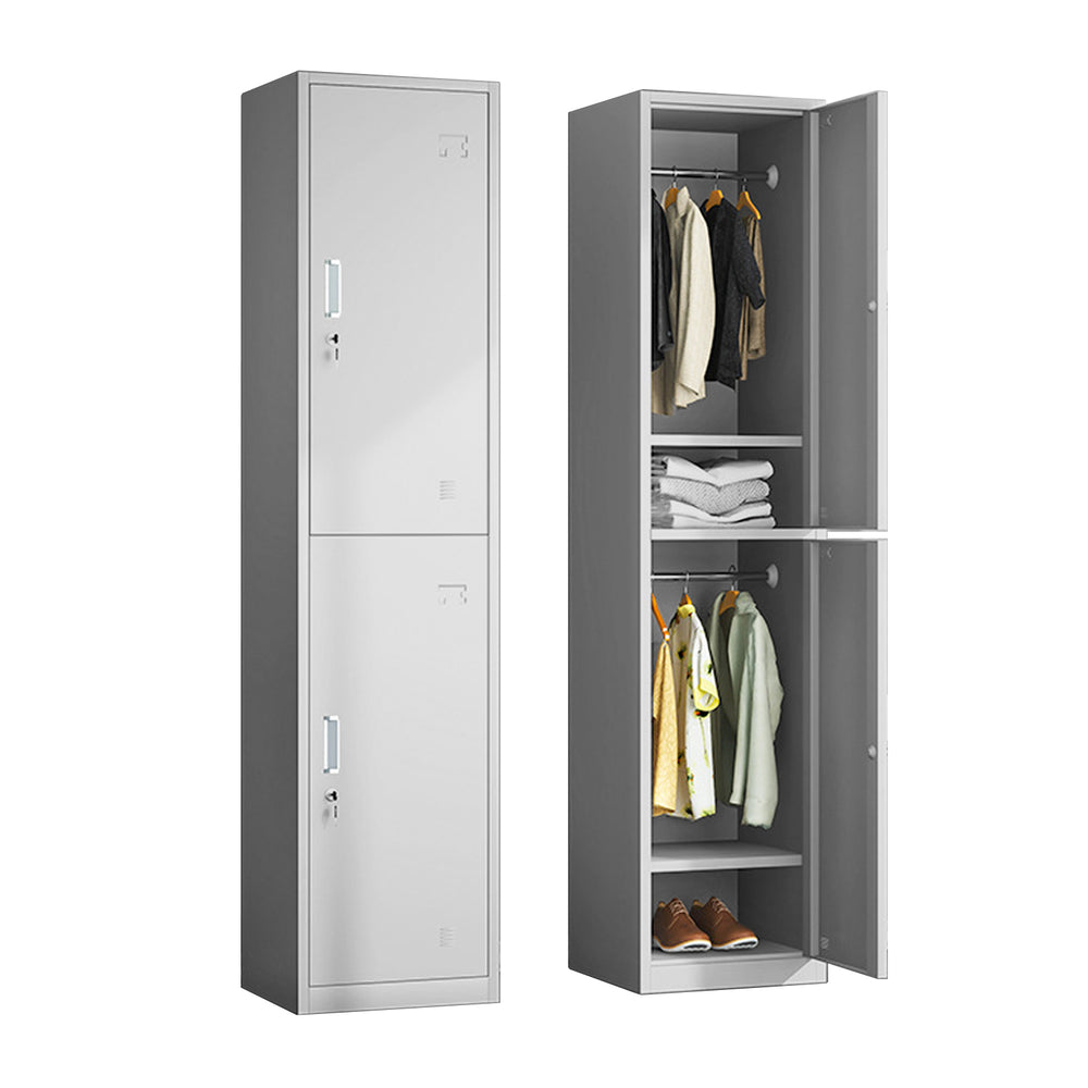 Locker Metálico de 2 Puertas con Llave | KOMFORT